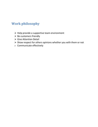 Work philosophy | DOCX