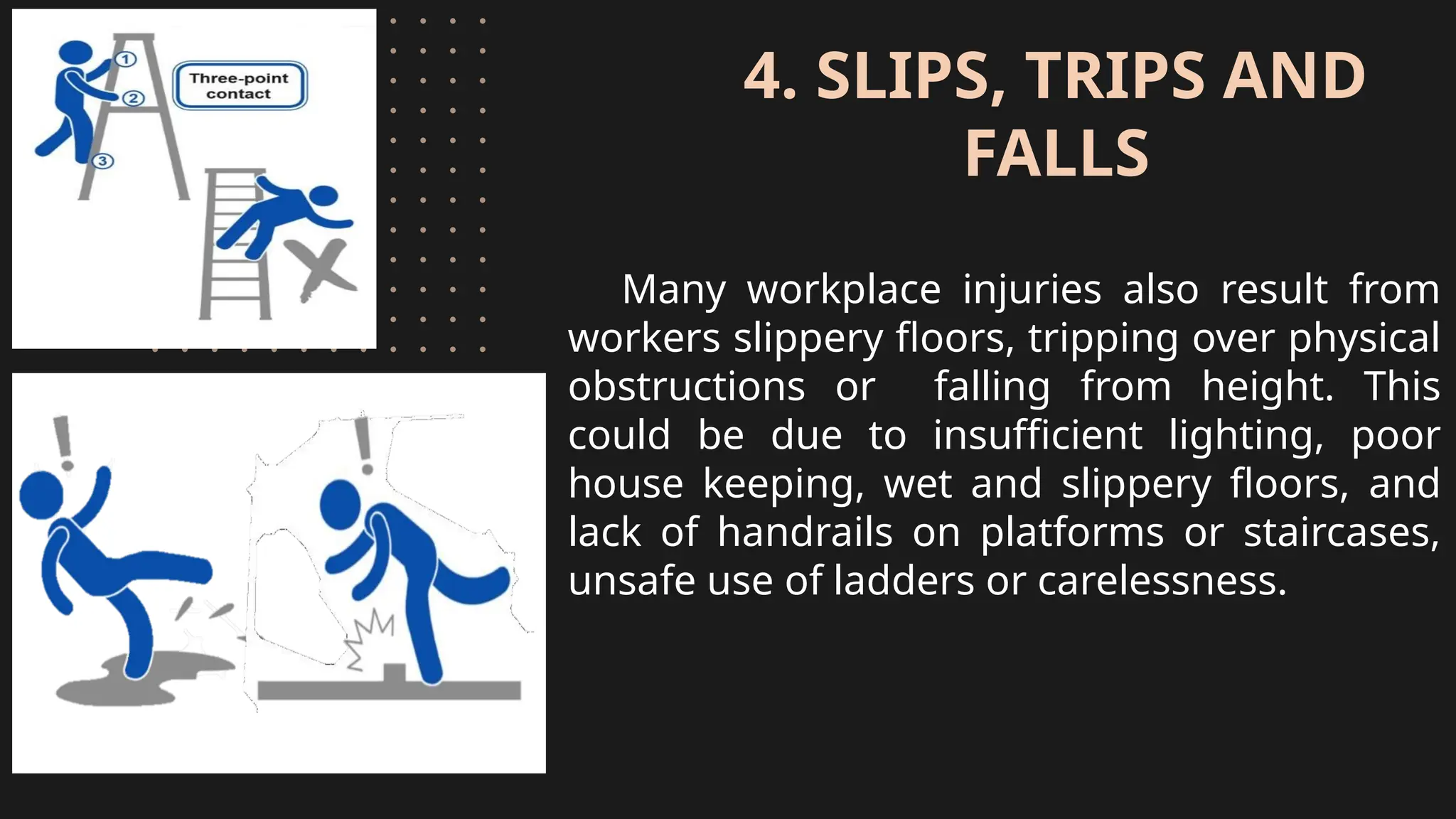 common workplace hazards in worksplace .pptx | First Aid | Injuries
