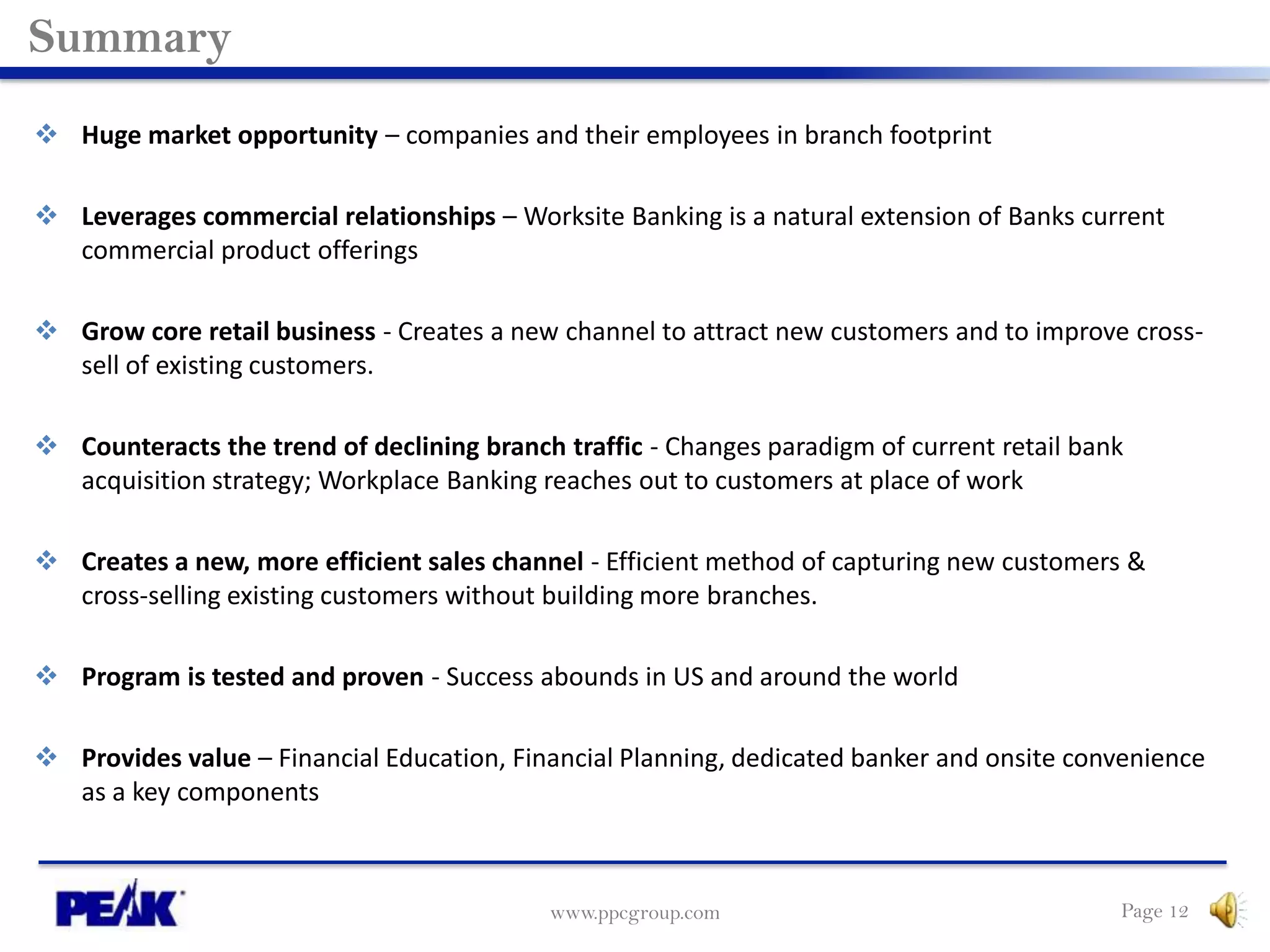 Keys to Successful Workplace Banking (Bank at Work) | PPTX