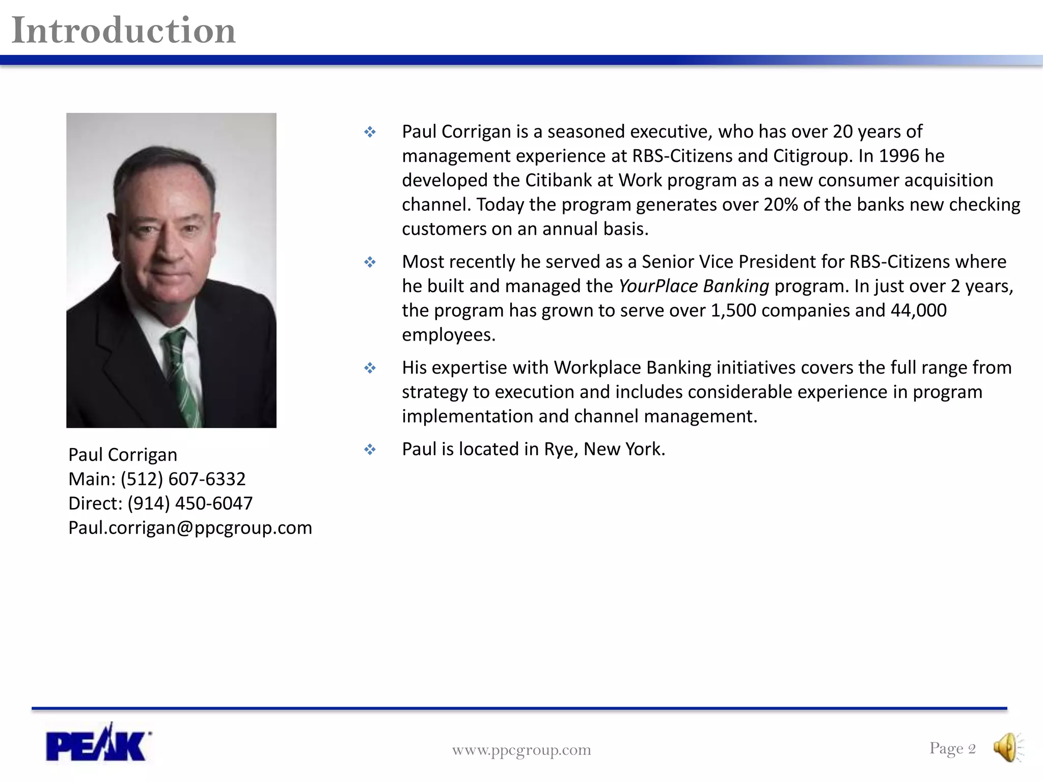 Keys to Successful Workplace Banking (Bank at Work) | PPTX