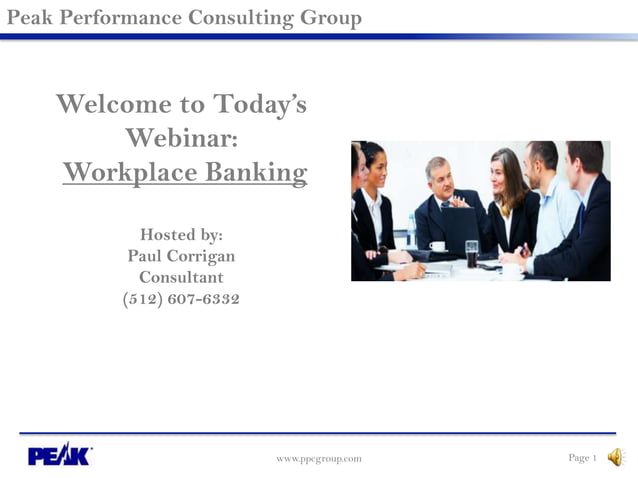 Keys to Successful Workplace Banking (Bank at Work) | PPTX