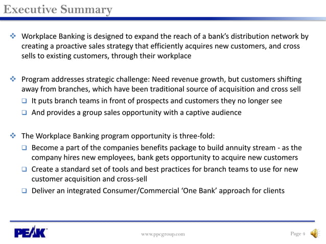 Keys to Successful Workplace Banking (Bank at Work) | PPTX