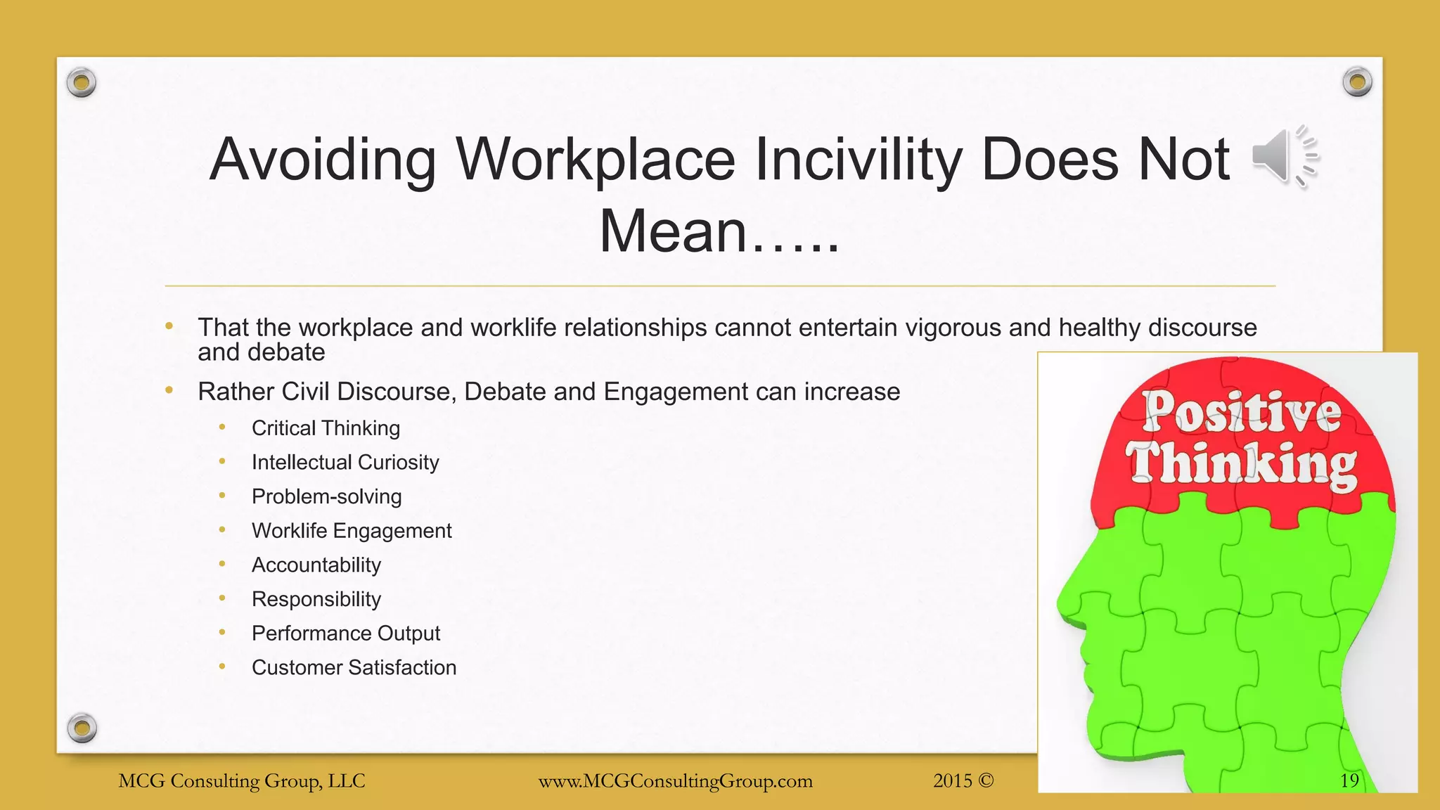 Workplace Civility Matters © | PDF