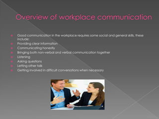 Workplace communication | PPTX