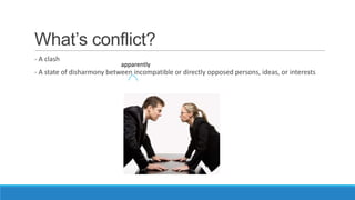 Tips for reducing and resolving workplace conflict | PPTX