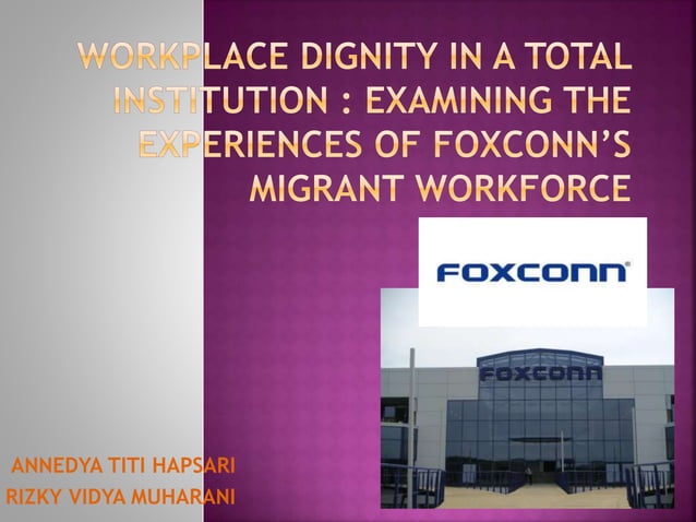 Workplace dignity in a total institution | PPT