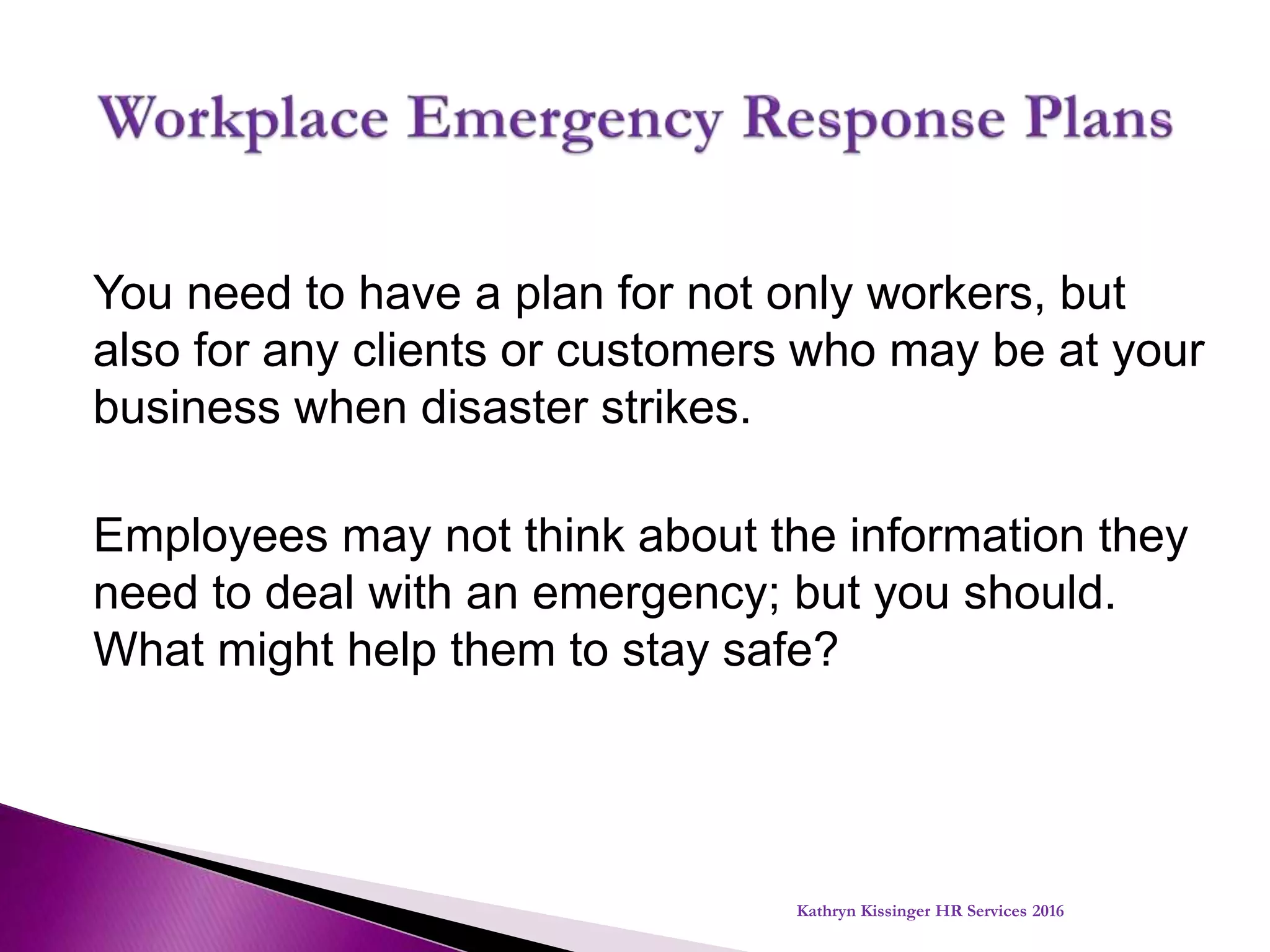 Workplace Emergency Response Plans | PPTX