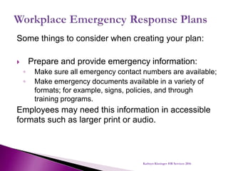 Workplace Emergency Response Plans | PPTX