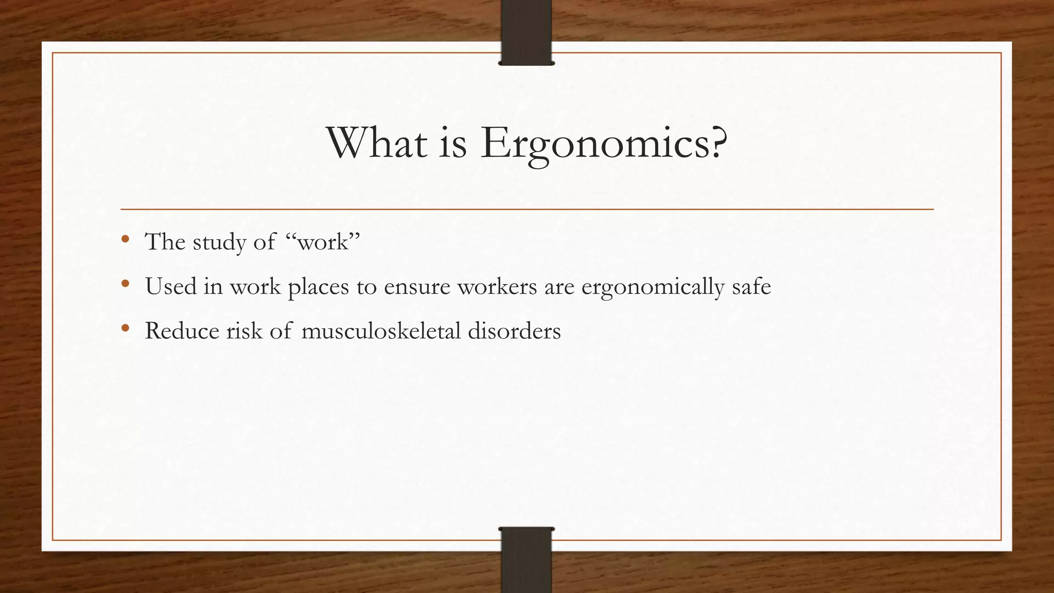 Workplace ergonomics | PPTX