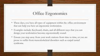 Workplace ergonomics | PPT