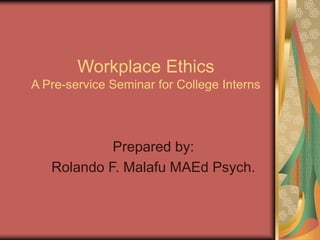 Workplace ethics | PDF