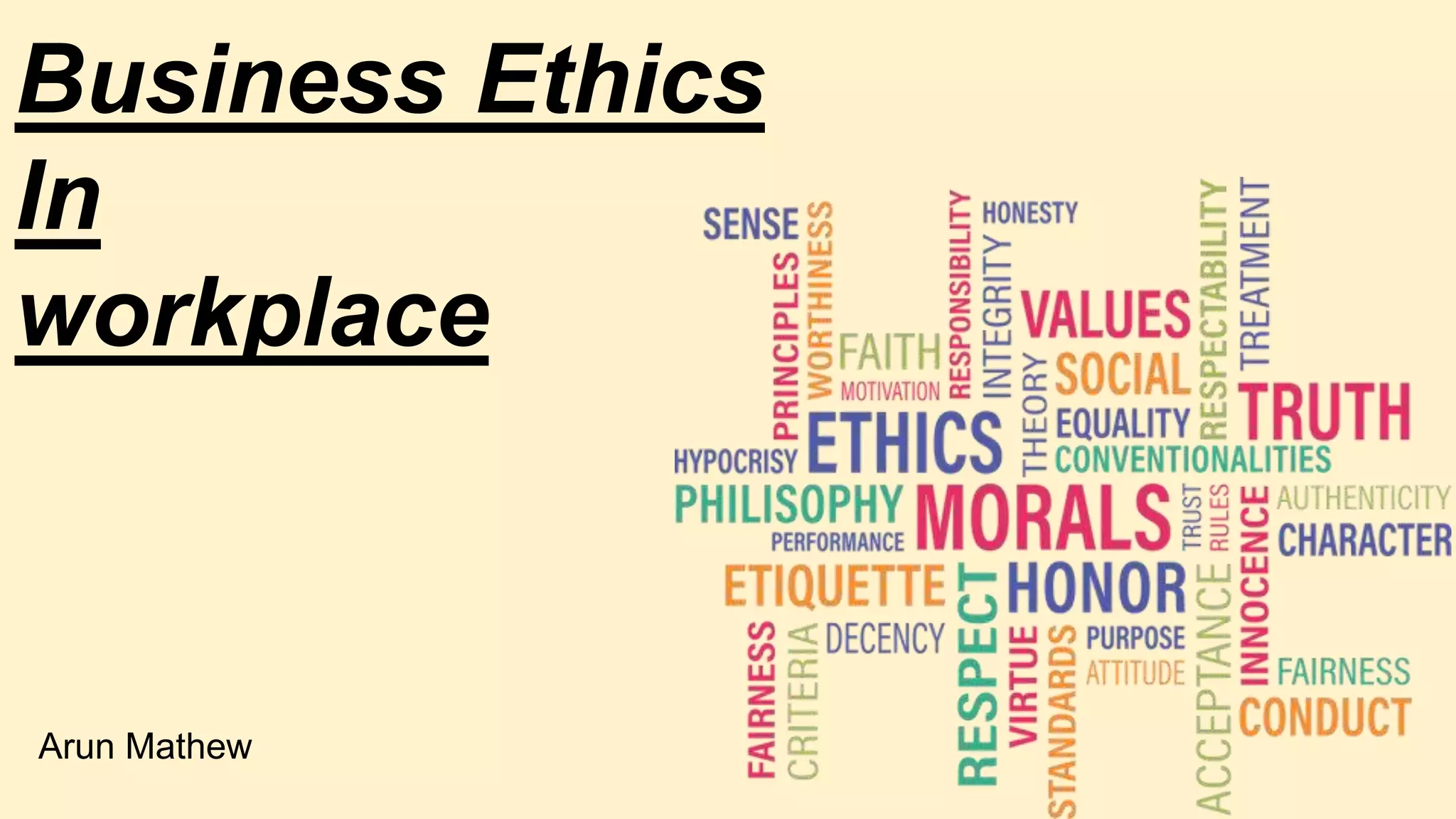 Workplace ethics | PPTX