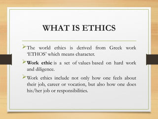 Workplace Ethics Healthcare Setting .pptx