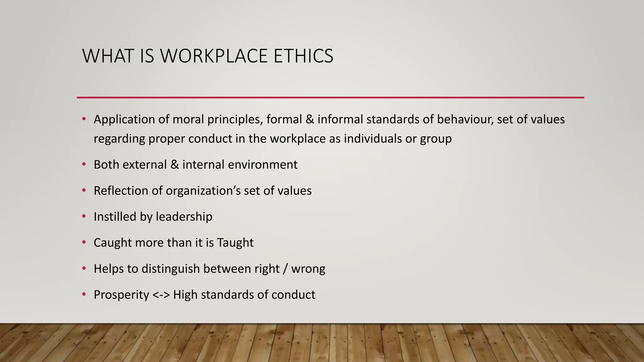 Workplace Ethics | PPTX