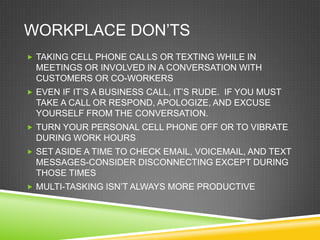 Workplace etiquette | PPTX