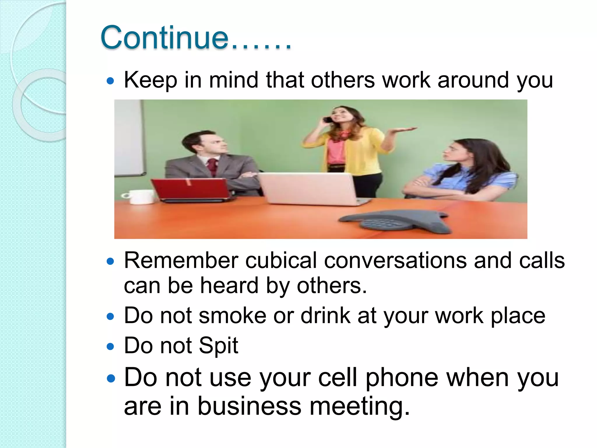 Workplace etiquette & manners | PPTX