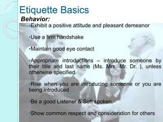Workplace etiquette & manners | PPTX