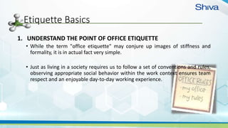 Workplace etiquette & Manners | PPT