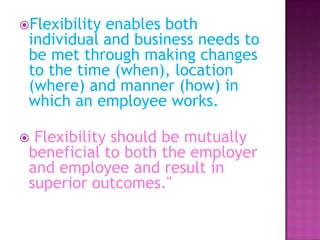 Workplace flexibility | PPTX