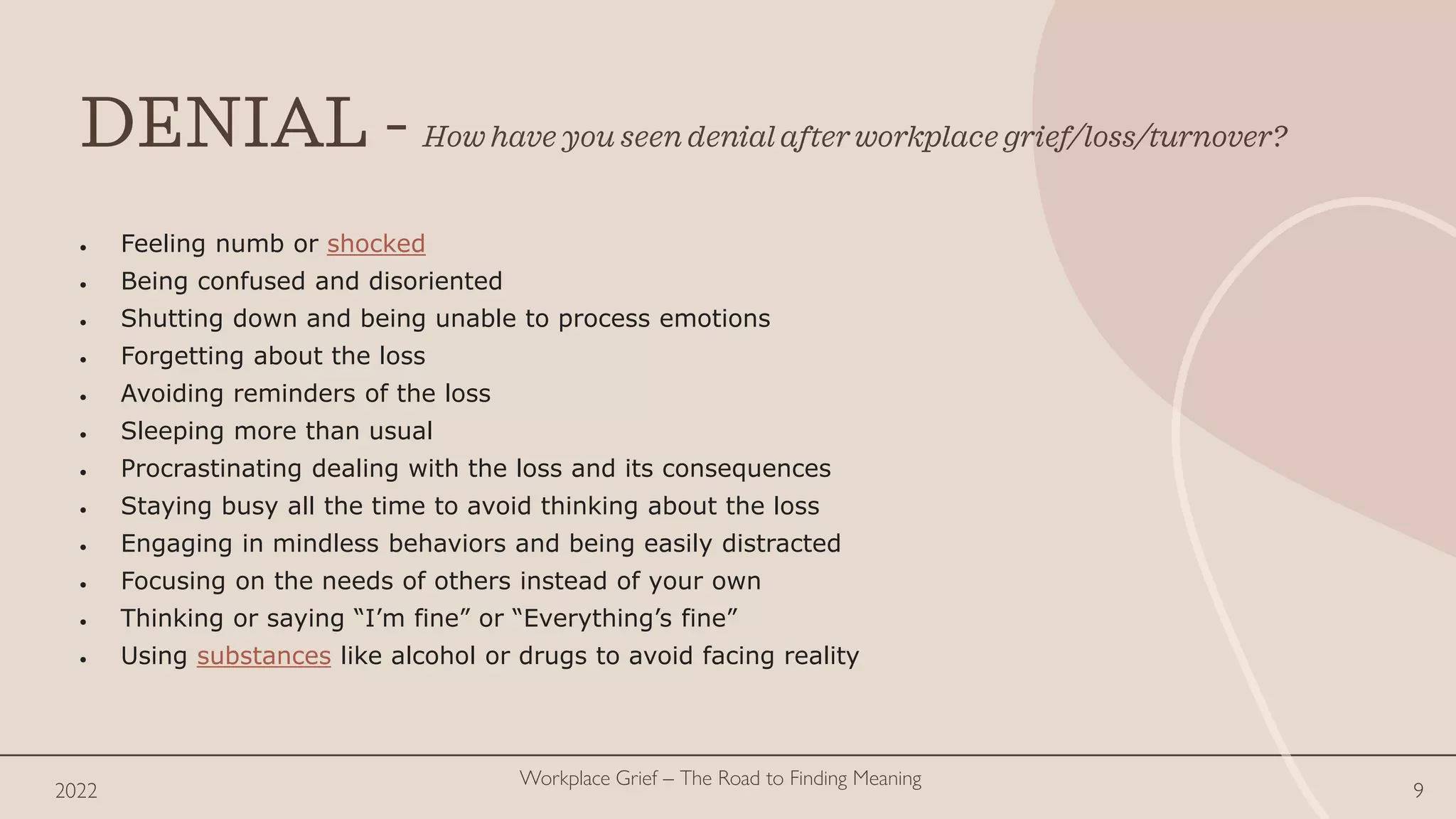 Workplace Grief & Loss: The Road to Finding Meaning | PDF