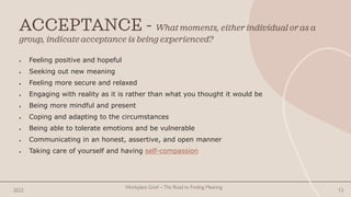 Workplace Grief & Loss: The Road to Finding Meaning | PDF