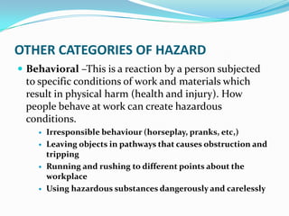 Workplace hazards | PPTX