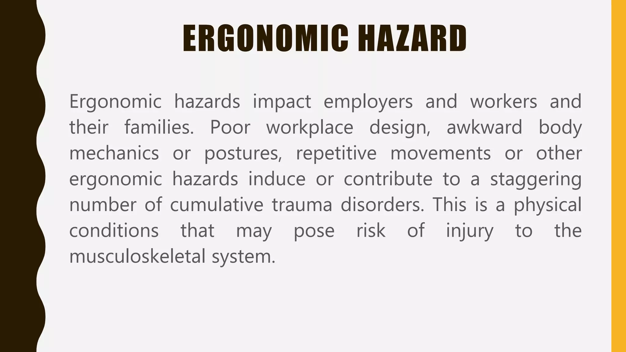 Workplace Hazards and Risks | PPTX