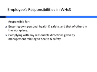 Workplace health and safety (wh&s) | PPTX