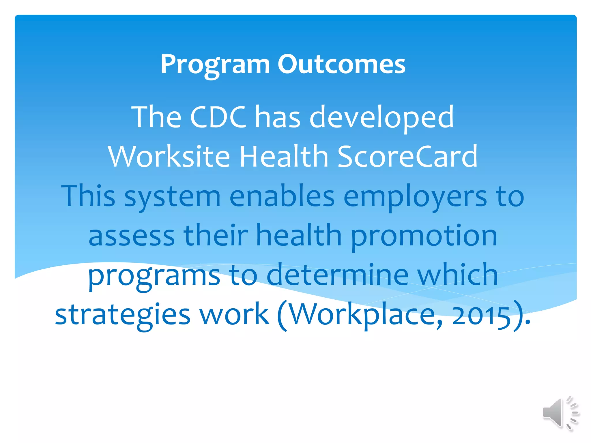 Workplace health promotion presentation | PPTX