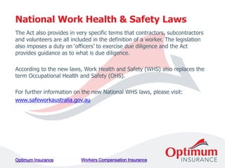 Workplace health & safety act january 2011 | PDF