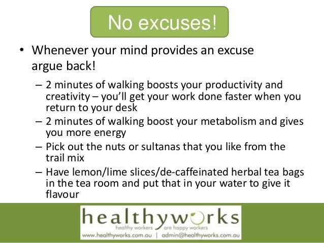 Workplace health tips