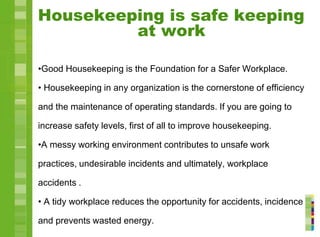 Workplace housekeeping | PPT