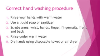 WORKPLACE HYGIENE PROCEDURES.pptx in Bartending | PPTX