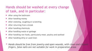 WORKPLACE HYGIENE PROCEDURES.pptx in Bartending | PPTX