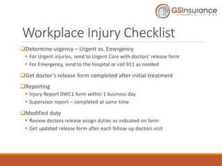 Workplace injuries w forms | PDF