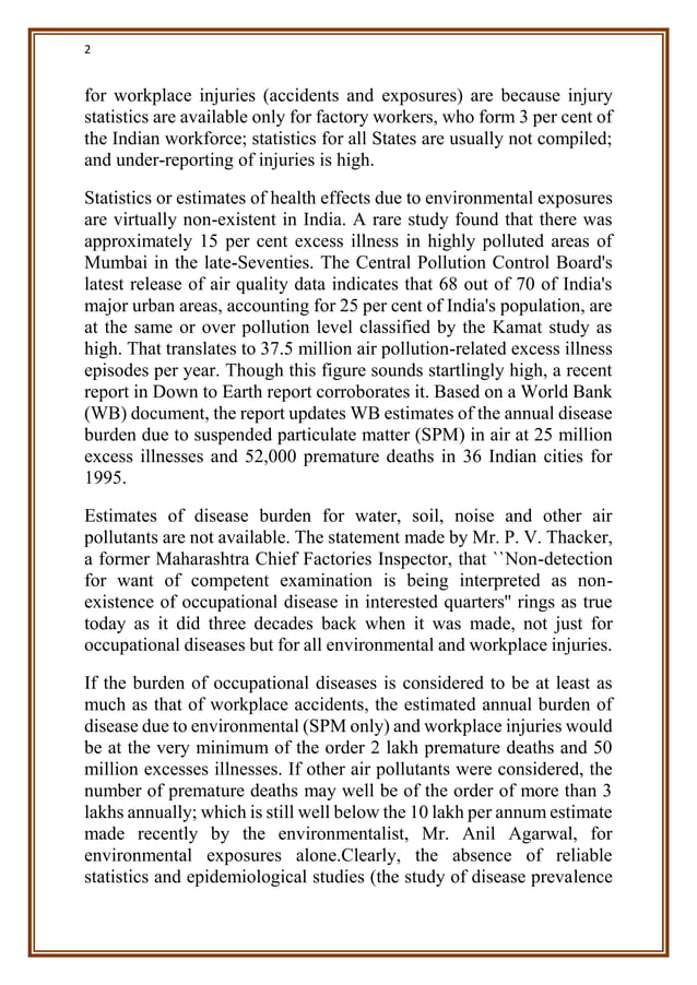 Workplace injury: Is there a solution for the colossal loss? By.Dr ...