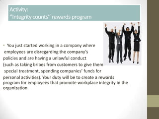 Workplace integrity- Aurelkys Estevez. -Human Capital Strategies | PPTX