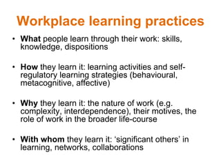 Workplace learningincrowdwork140218 | PPT