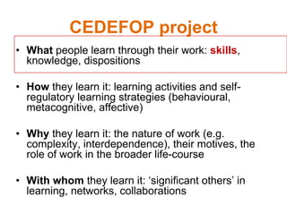 Workplace learningincrowdwork140218 | PPT