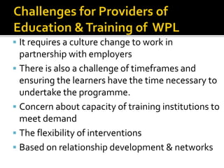 Workplace+learning+in+hpsr+training | PPTX