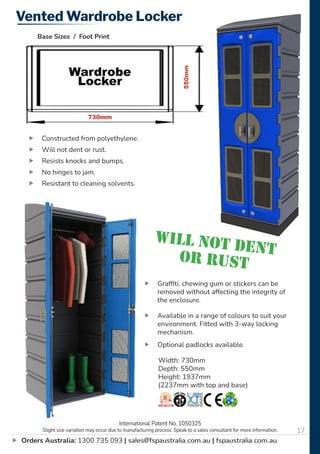 Workplace Lockers Catalogue Australia & NZ | PDF