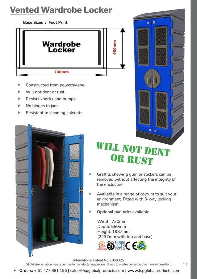 Workplace Lockers Catalogue Global FSP America | PDF