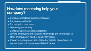 Workplace Mentoring Program - For Organization Growth | PPT