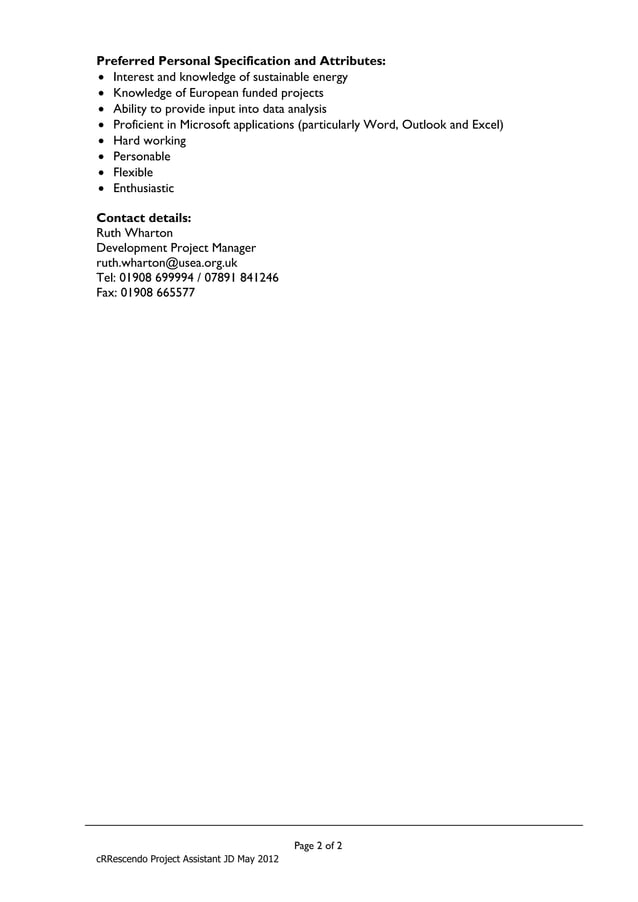 Work placement profile | PDF