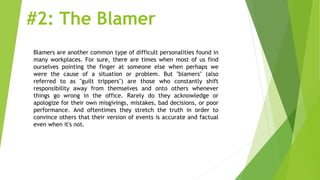 Workplace personalities and how to deal with them | PPTX