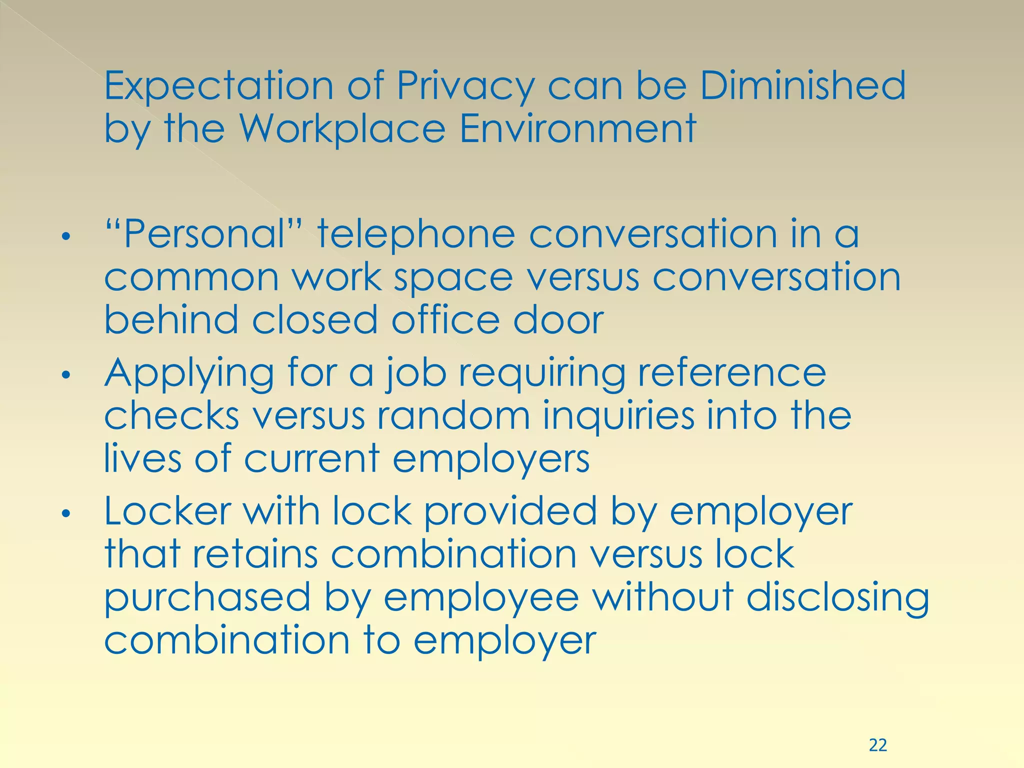 Workplace Privacy | PPTX