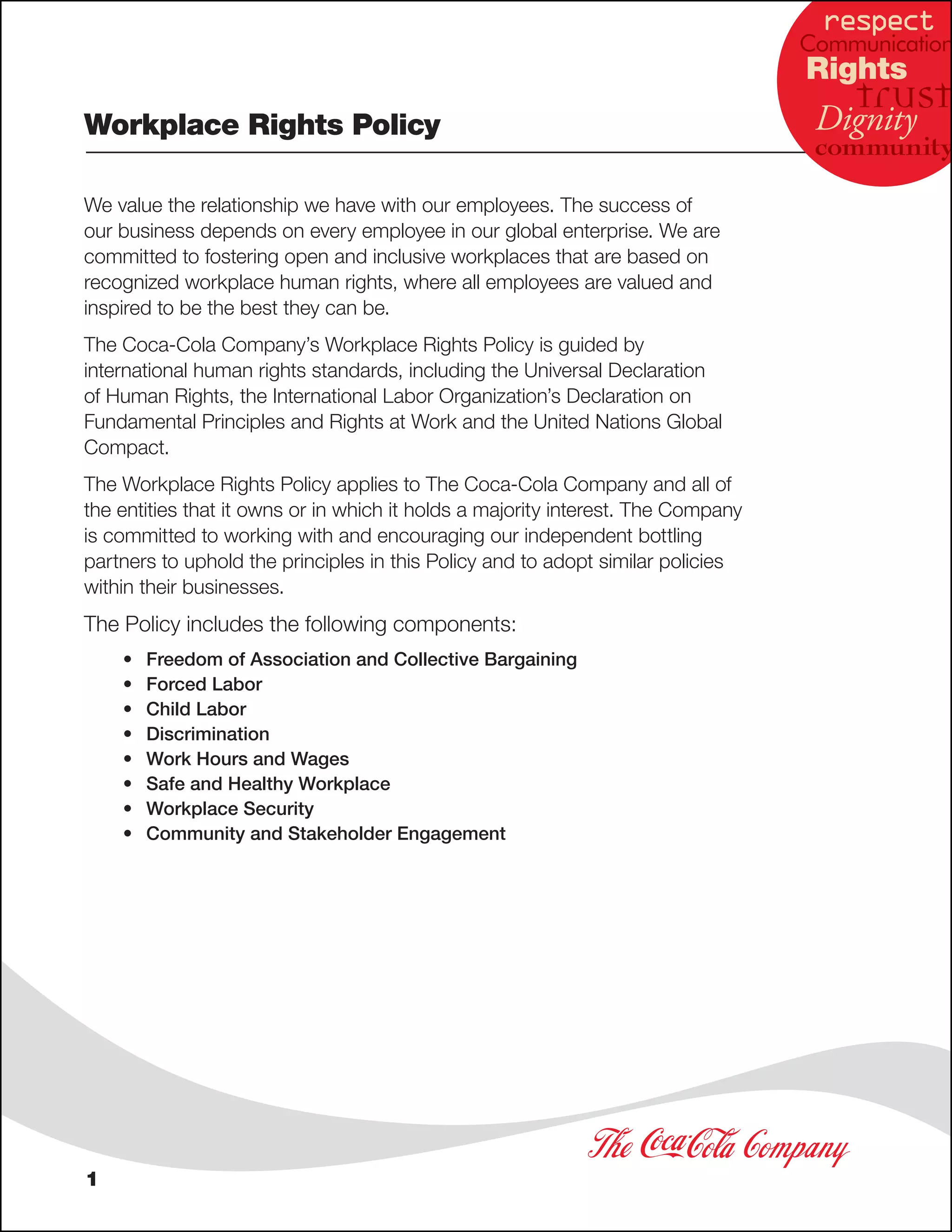 Workplace rights policy | PDF | Human Resources | Business