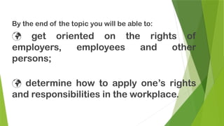 workplace rights and responsibilities pptx | PPTX