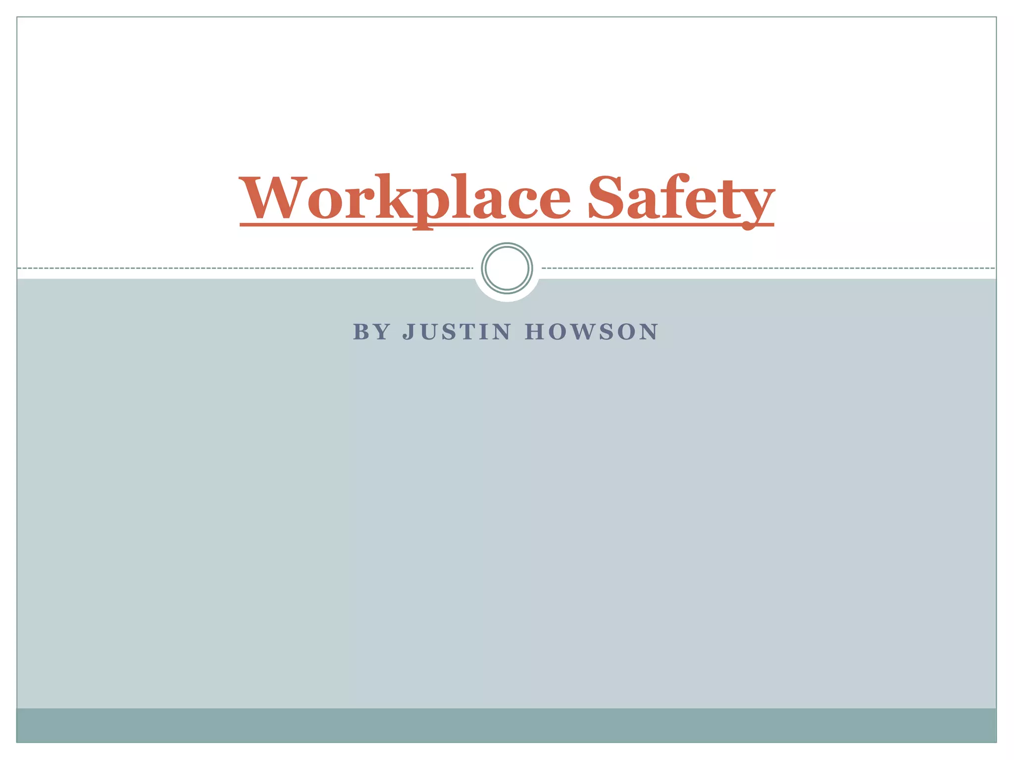 Workplace Safety Minute | PPTX