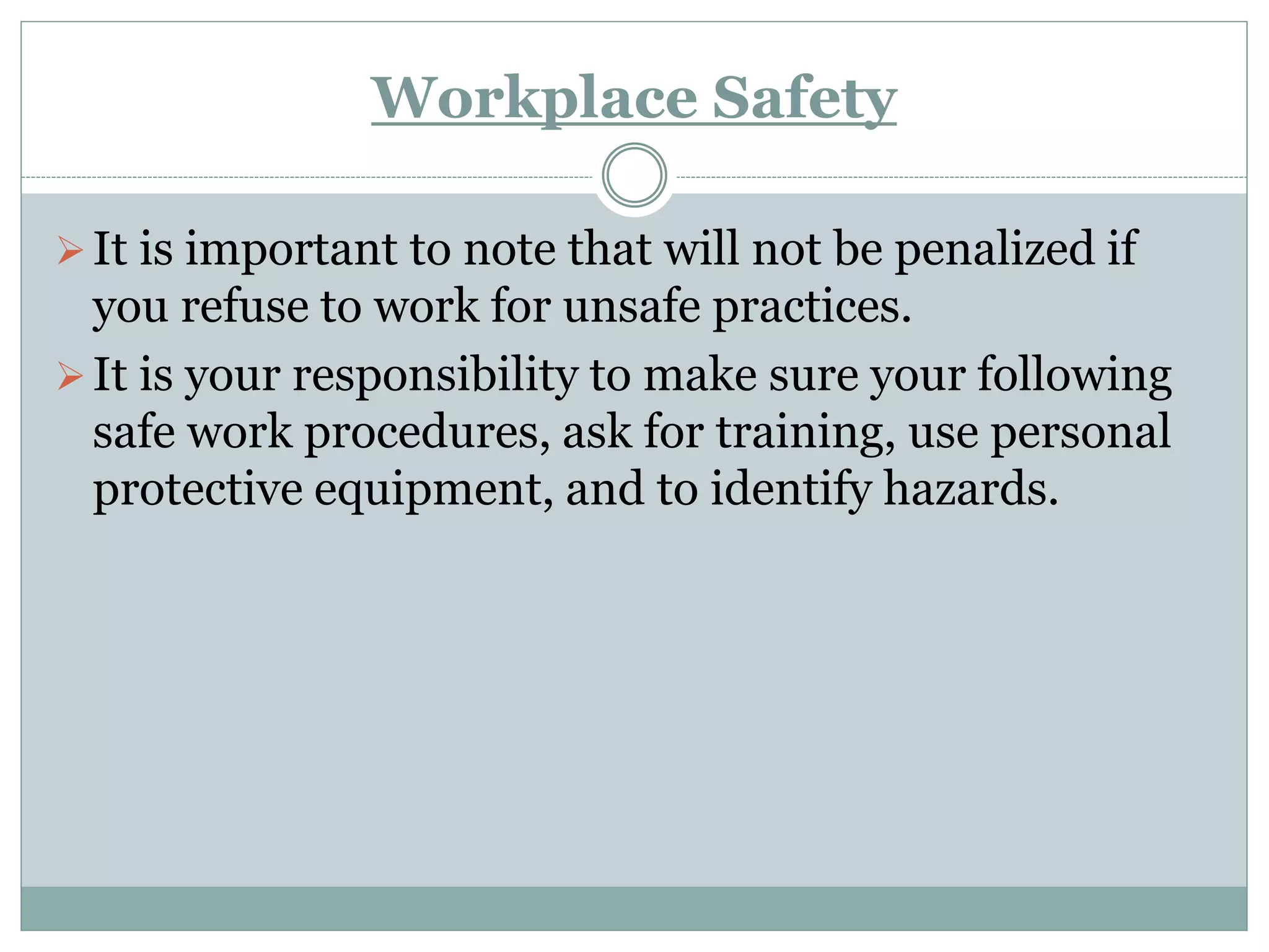 Workplace Safety Minute | PPTX